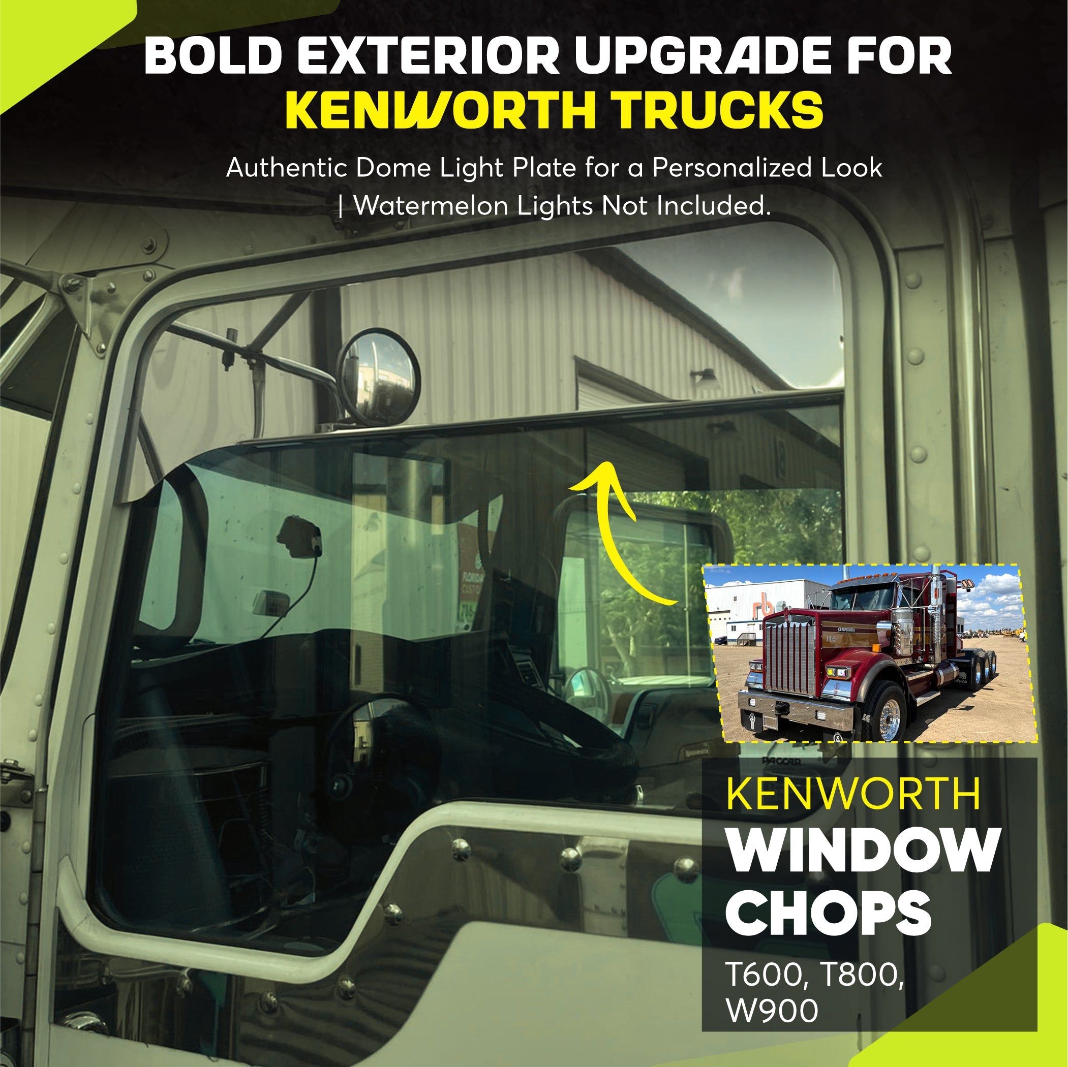 6 Inch Flange Chop Top Windows Set Stainless Steel Compatible with Ken ...